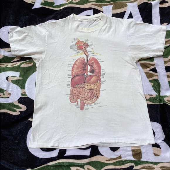 Shirts | Vintage 1991 Male Organ Anatomy Chart Single Stitch Tshirt ...